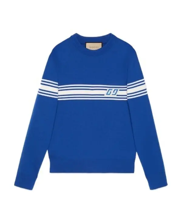 Gucci Square Gg-patch Wool Jumper