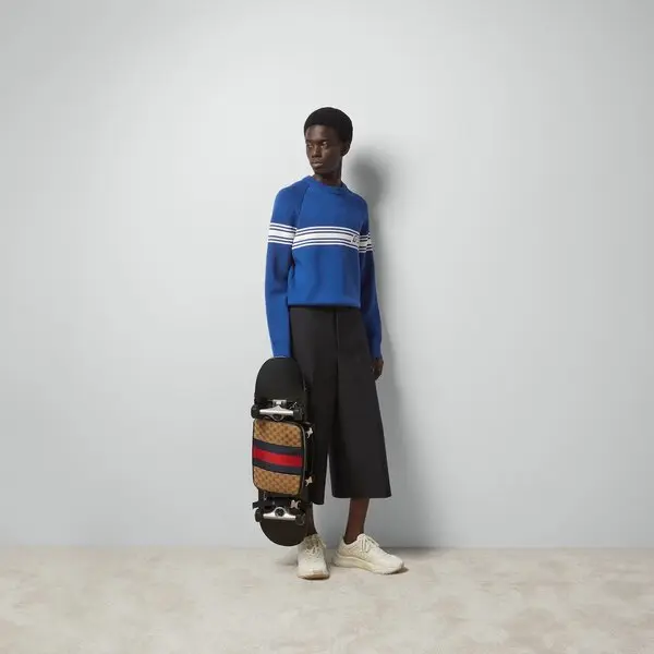 Gucci Square Gg-patch Wool Jumper