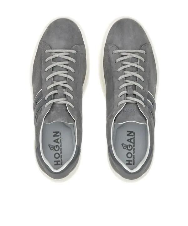 Hogan H-logo Suede Low-top Sneakers - Grey