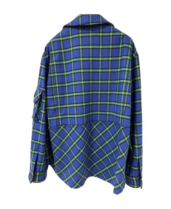 Versace Checked Lapel Casual Jacket