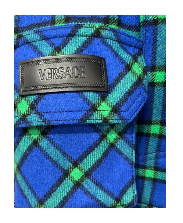 Versace Checked Lapel Casual Jacket