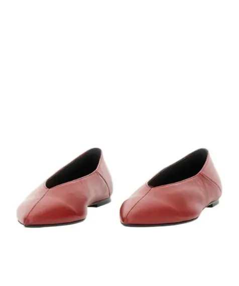 AeydĒ Moa Pointed Toe Slip-on Ballerinas - Red