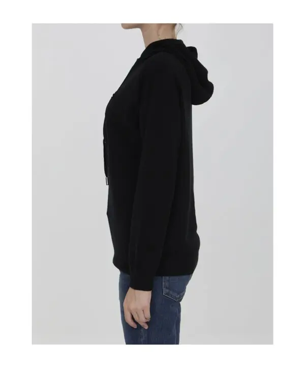 Max Mara Pamir Drawstring Long-sleeved Hoodie - Black