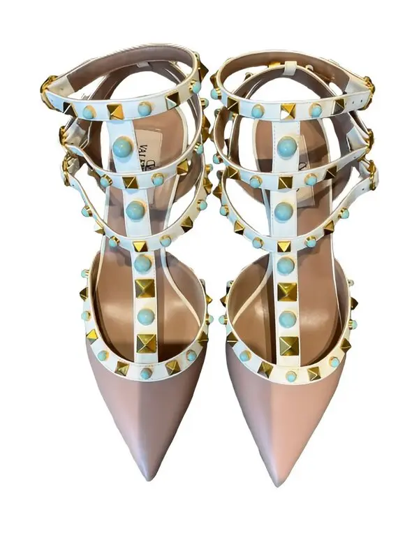 Valentino Garavani Pointed Toe Embellished High-heeled Sandals