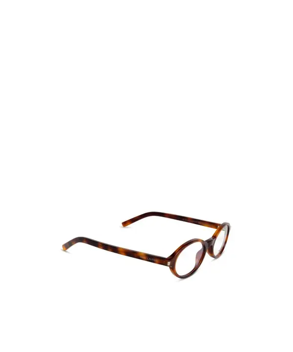 Saint Laurent Jeanne Oval Frame Eyeglasses - Havana
