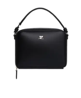 COURREGES Courrèges Cloud Logo Plaque Chained Shoulder Bag - Black