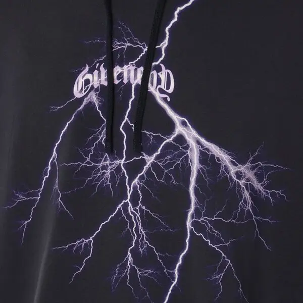 Givenchy Lightning Print Drawstring Hoodie