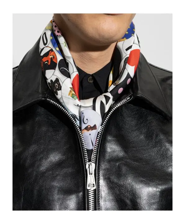 Moschino Printed Satin Scarf