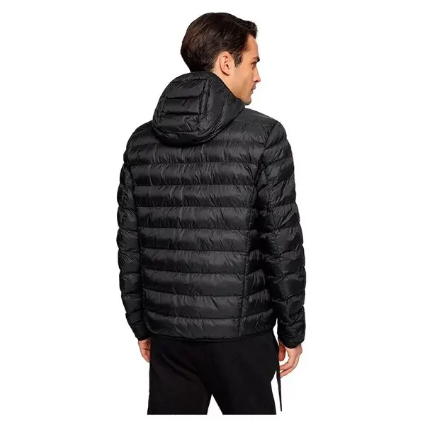 Hugo Boss Quilted Hooded Jacket - Black