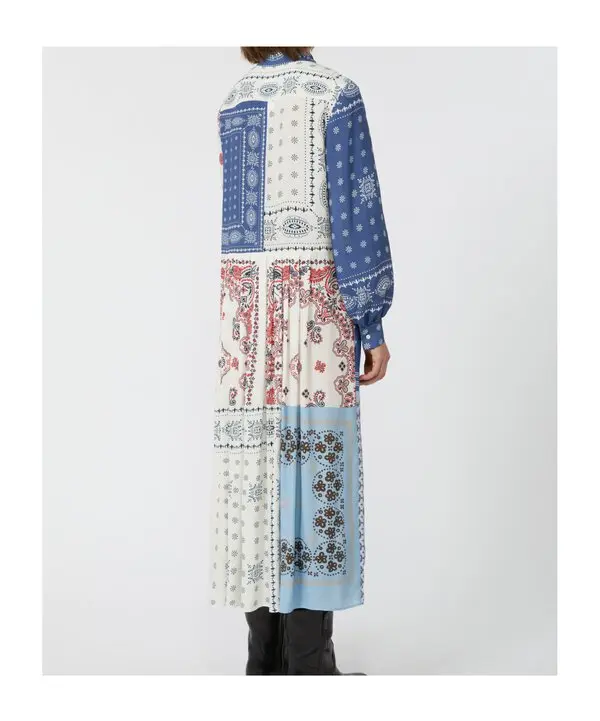 Max Mara Zuai Pleated Patchwork Maxi Dress