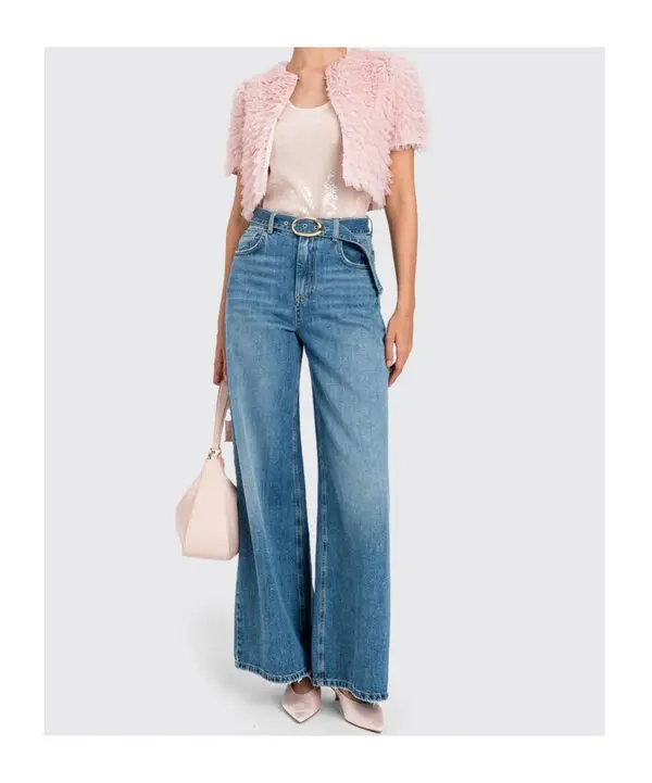 TWINSET High-rise Wide-leg Jeans With Belt