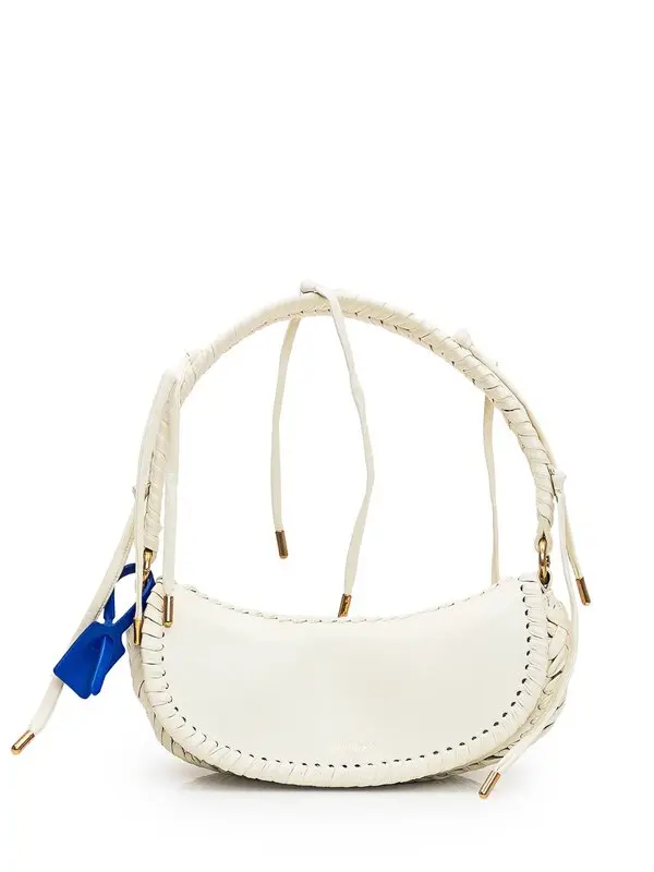 Off-White Braided-trim Top Handle Bag - Beige
