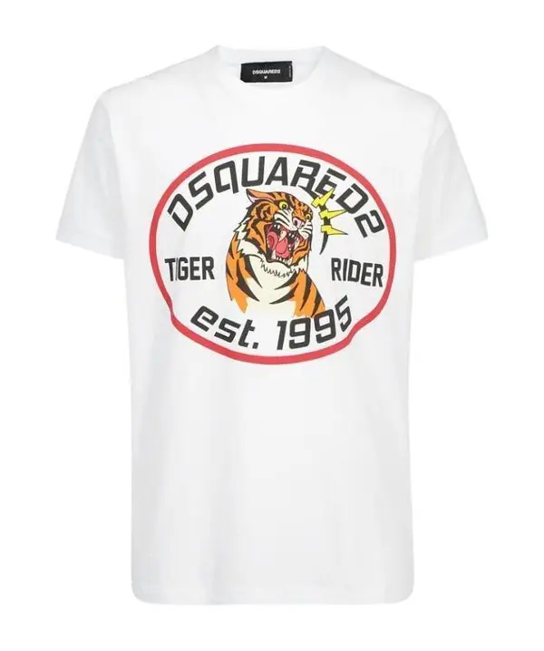 Dsquared2 Tiger Rider Printed T-shirt