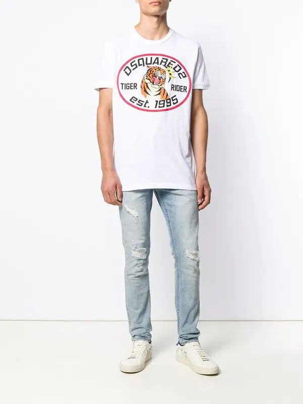 Dsquared2 Tiger Rider Printed T-shirt