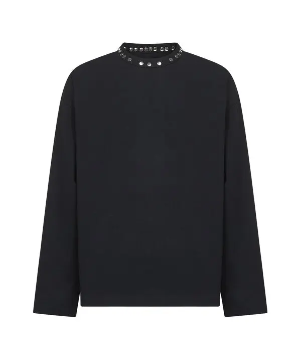 JIL SANDER Studs Embellished Long Sleeved T-shirt