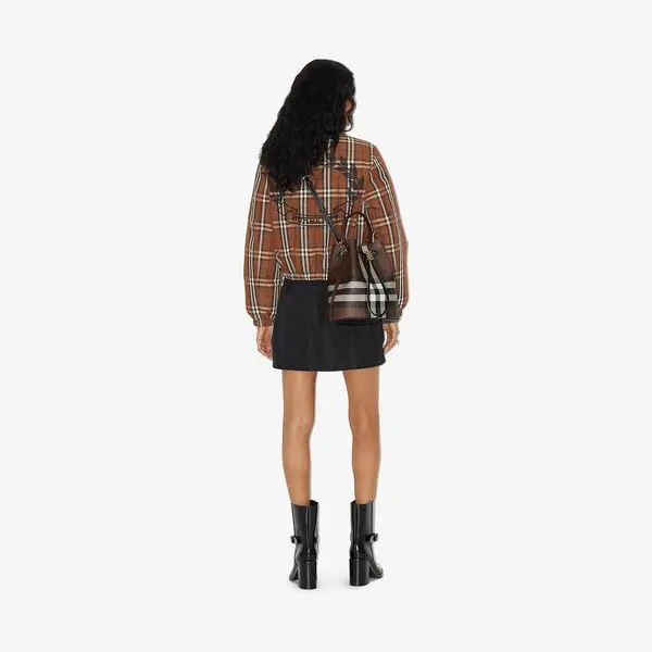 Burberry High-neck Quilted Check Jacket