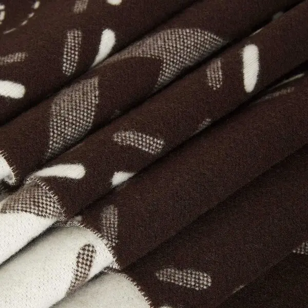 Fendi Ff Jacquard Fringed-edge Scarf - Brown