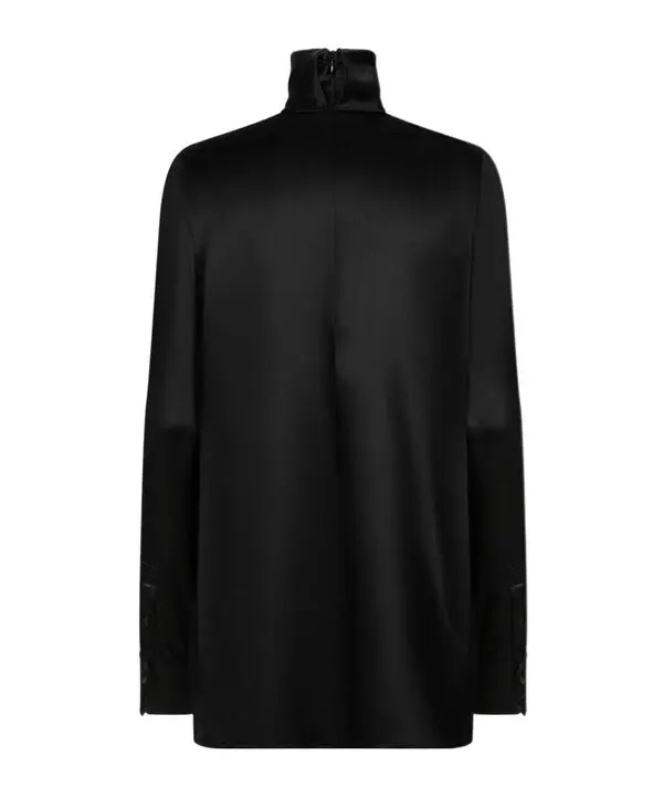 Dolce & Gabbana High Neck Satin Blouse