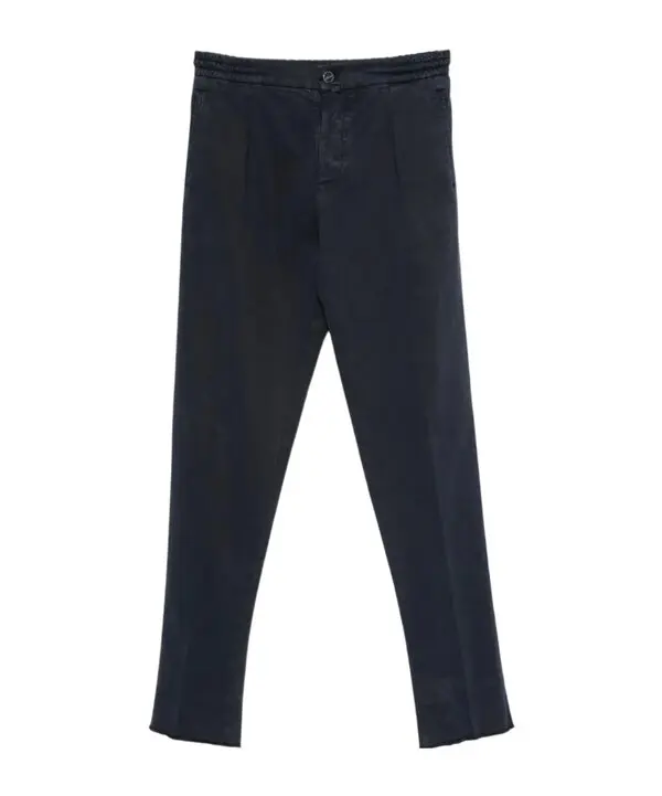 Kiton Tailored Trousers - Navy Blue