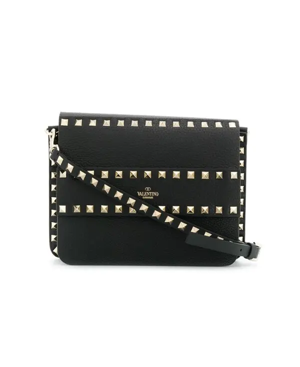 Valentino Garavani Small Rockstud Grainy Calfskin Crossbody Bag