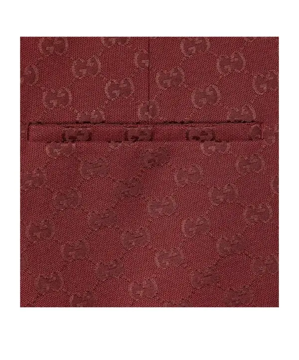 Gucci Monogrammed Straight-leg Trousers - Red