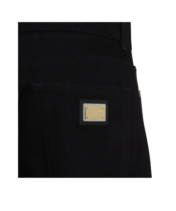 Dolce & Gabbana Logo Plaque Straight Leg Jeans