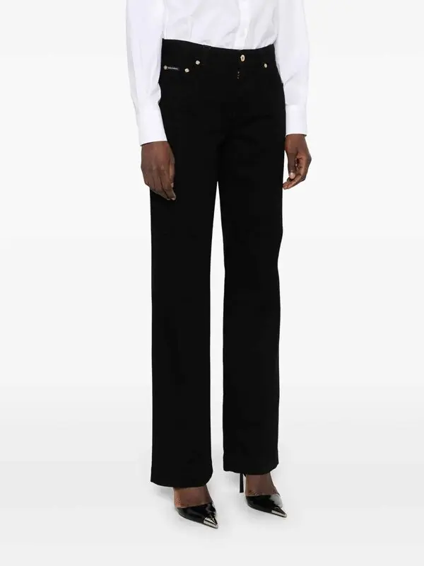 Dolce & Gabbana Logo Plaque Straight Leg Jeans
