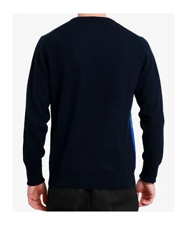 BALLANTYNE Argyle Pattern Round Neck Jumper - Black