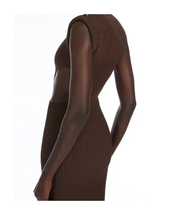 Max Mara Arda One-shoulder Ribbed Maxi Dress