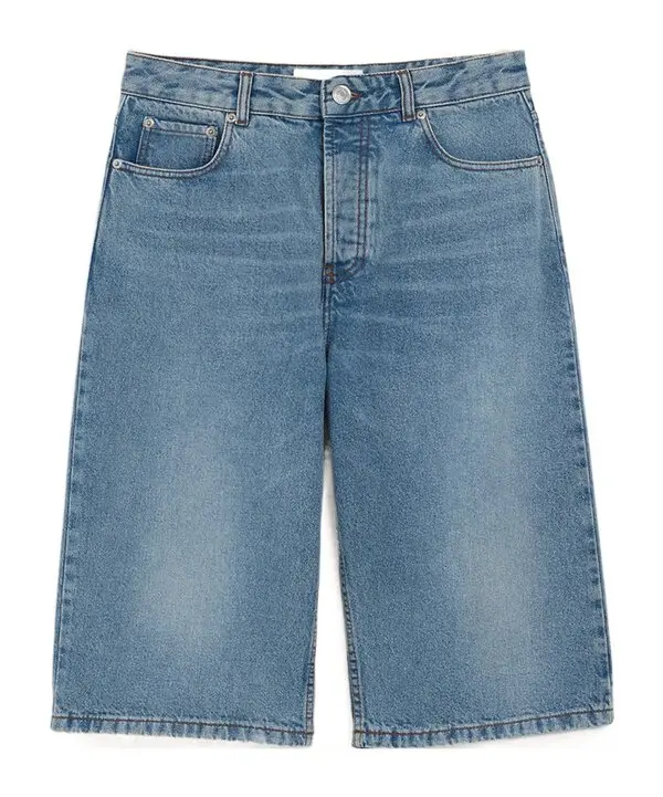 Ami Logo Patch Bermuda Shorts - Blue
