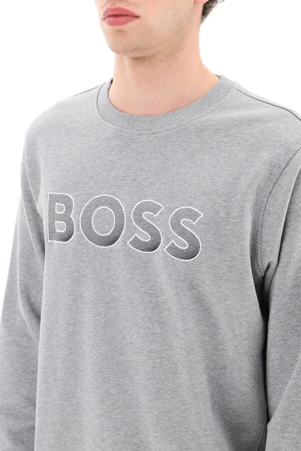 Hugo Boss Logo Detail Crewneck Sweatshirt