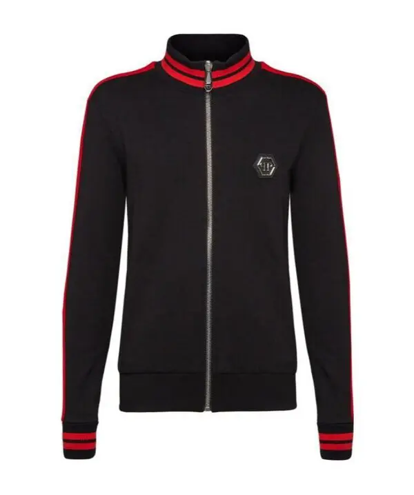 Philipp Plein Skull Embroidered Track Jacket