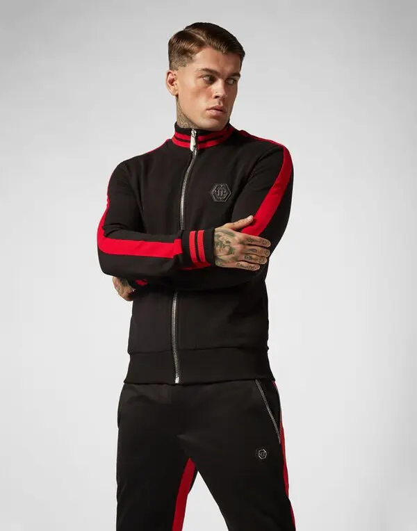 Philipp Plein Skull Embroidered Track Jacket