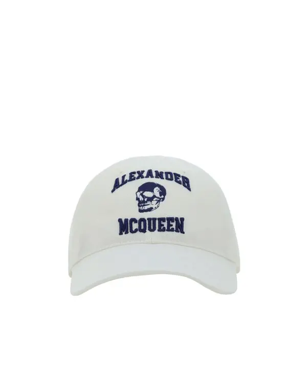 Alexander McQueen Logo Embroidered Baseball Cap - White