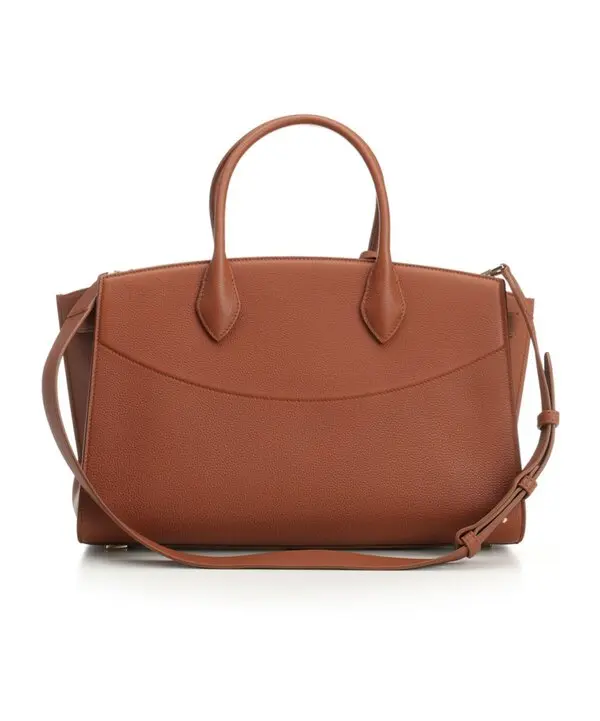 FERRAGAMO Gancini Top Handle Shoulder Bag - Brown