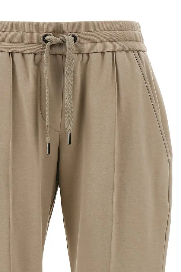 Brunello Cucinelli Drawstring Tapered-leg Sweatpants - Beige