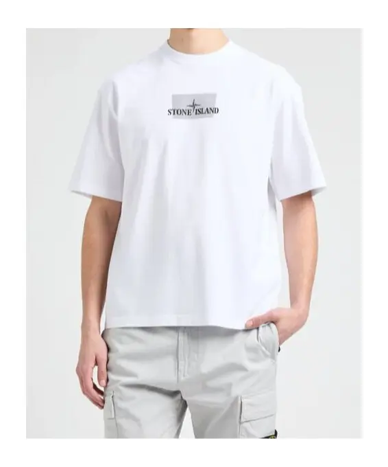 Stone Island Logo Printed Crewneck T-shirt