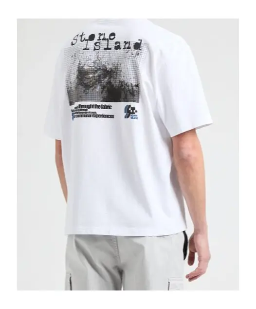Stone Island Logo Printed Crewneck T-shirt