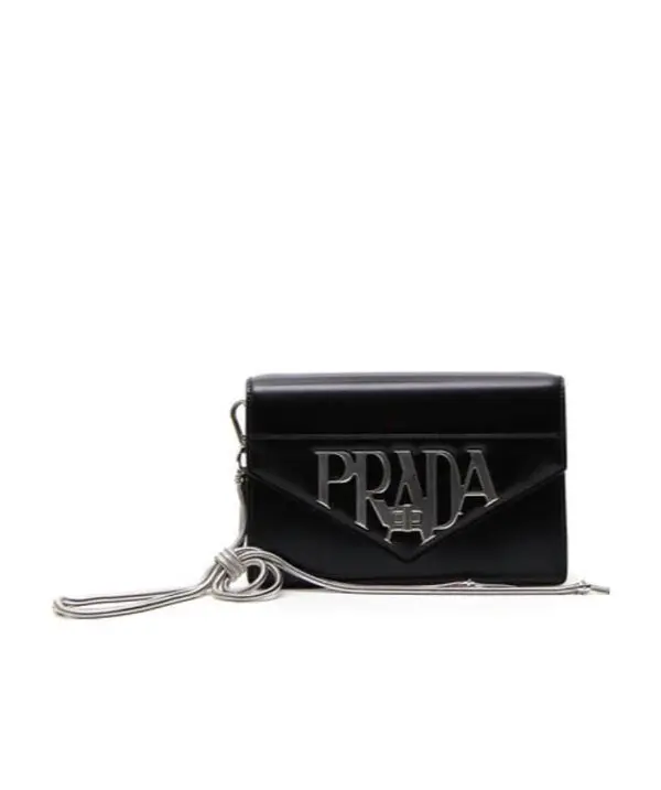 Prada One-shoulder Woc With Silver Tone Logo
