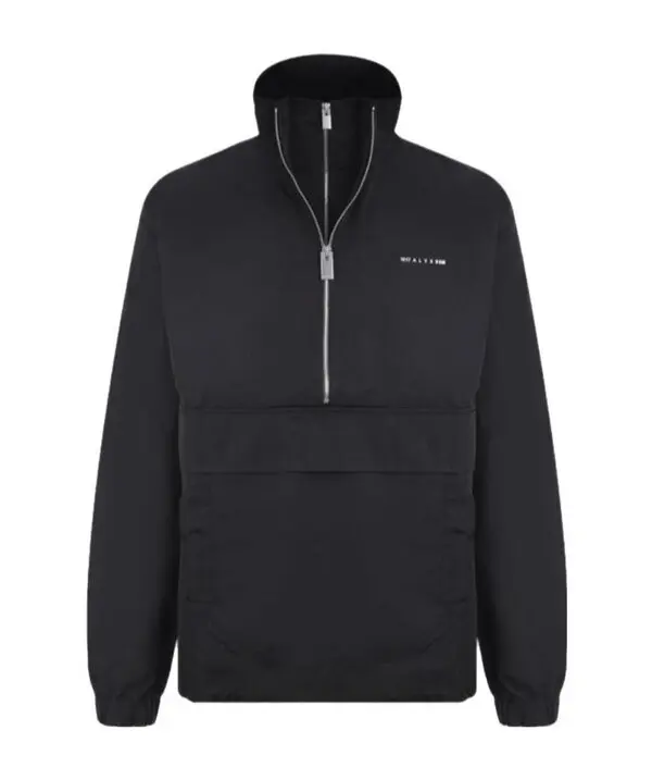 1017 Alyx 9sm Logo Plaque High-neck Windbreaker - Black