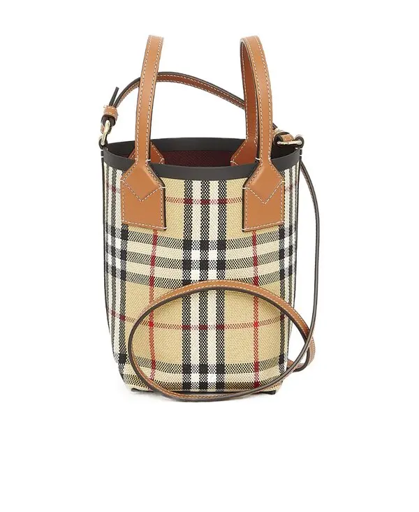 Burberry Checked Mini Tote Bag