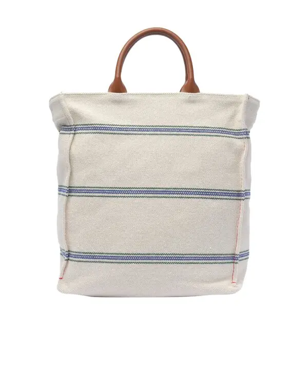 Marni Logo Printed Tote Bag - White