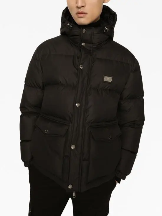 Dolce & Gabbana Padded Logo Jacket - Black