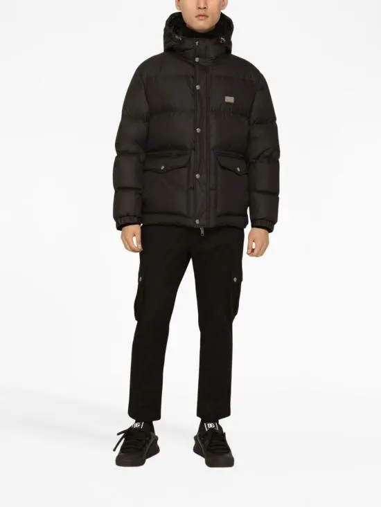 Dolce & Gabbana Padded Logo Jacket - Black