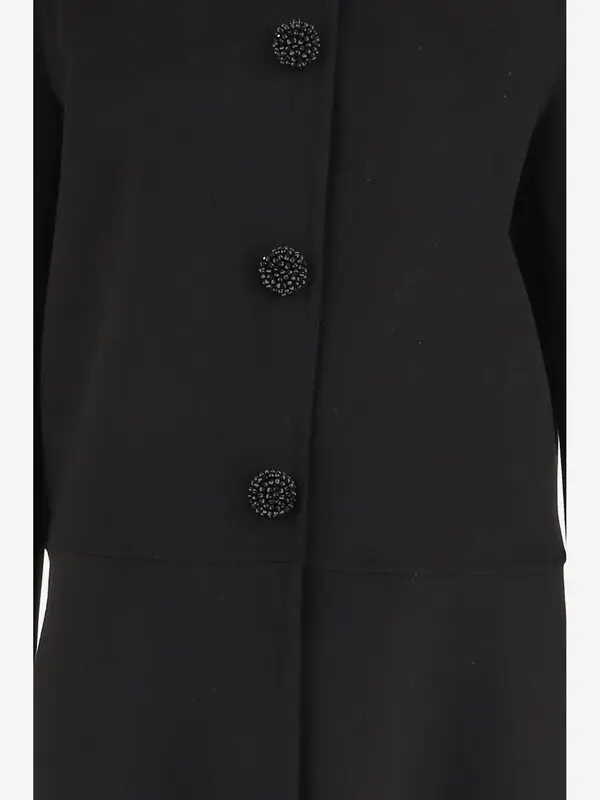 Valentino Garavani Long-sleeved Coat With Stand Collar