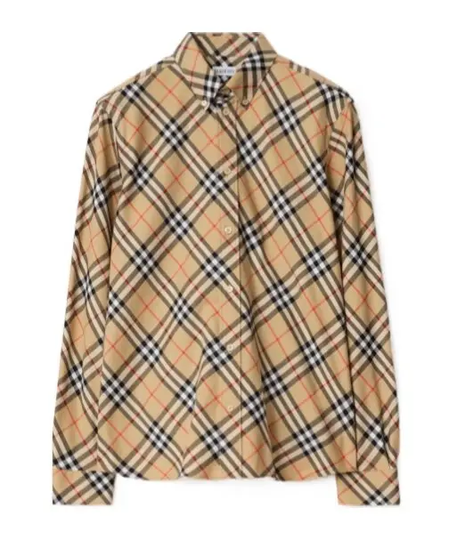 Burberry Relaxed Fit Check Flannel Shirt - Sand Beige