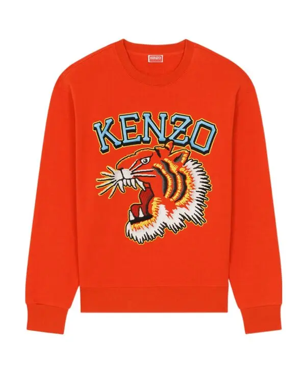Kenzo Embroidered Tiger Crewneck Sweatshirt - Red