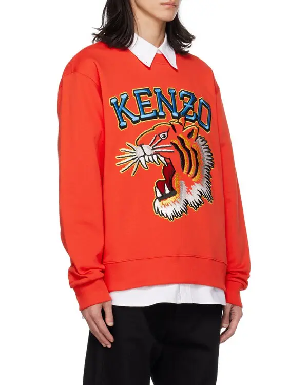 Kenzo Embroidered Tiger Crewneck Sweatshirt - Red