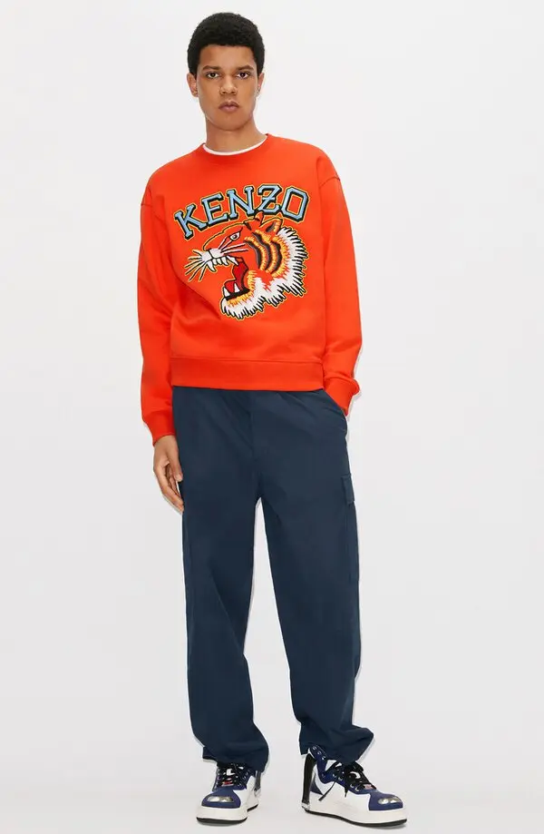 Kenzo Embroidered Tiger Crewneck Sweatshirt - Red