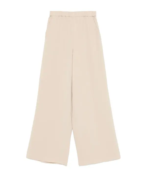 Max Mara Ernesta Wide-leg Palazzo Pants - Sand Beige